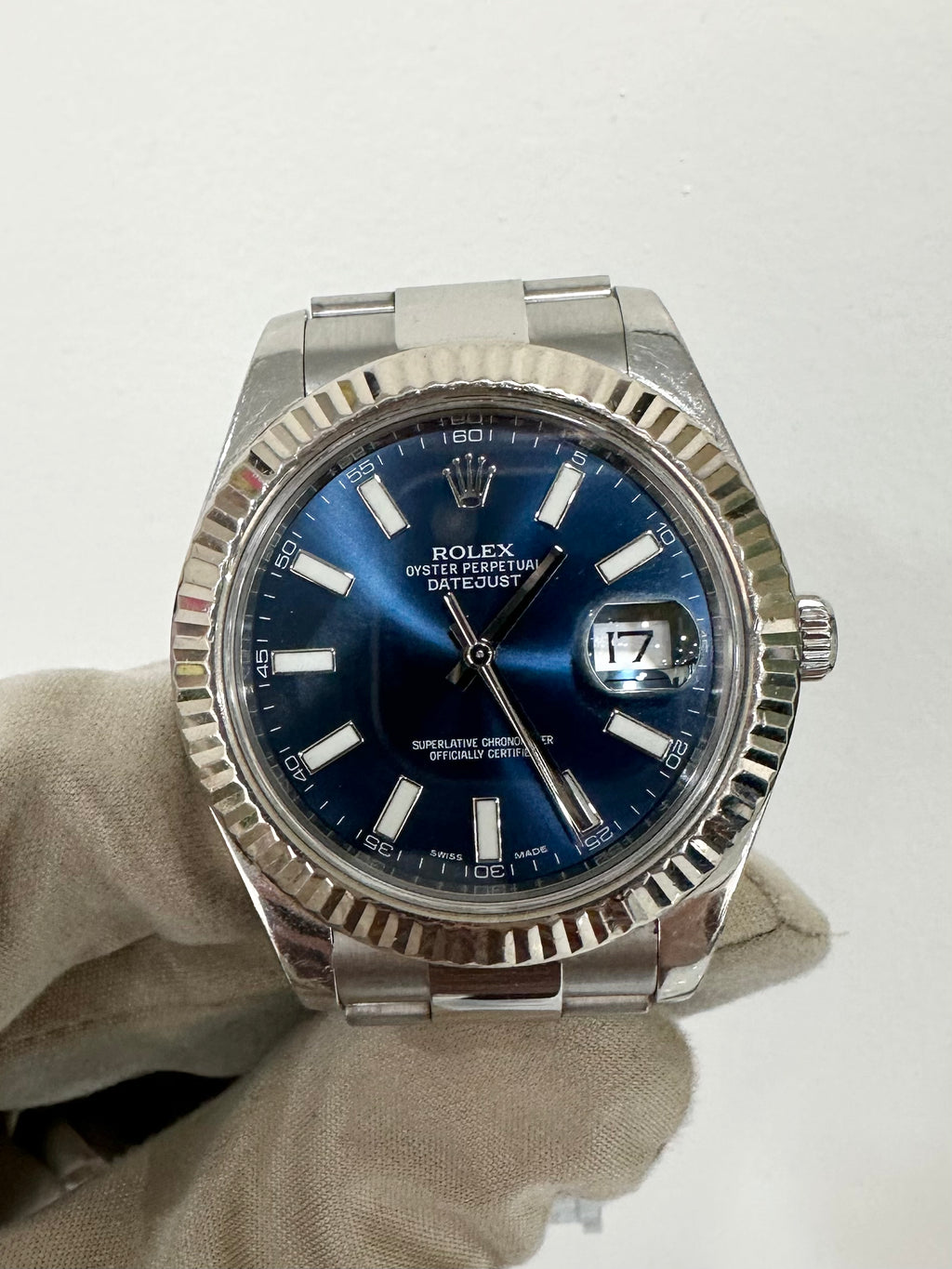 Rolex Datejust II 41mm Blue Index Dial on Oyster Bracelet – Exclusive ...